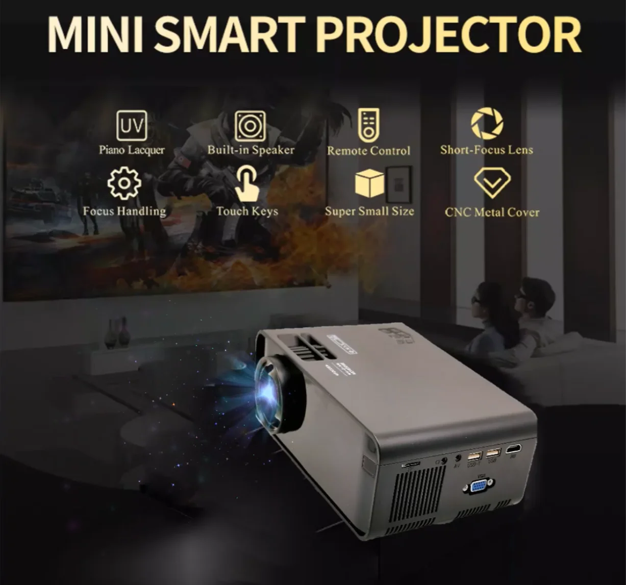 Anxin An10 Mini Beam Smart Portable Projector New And High Technology ...