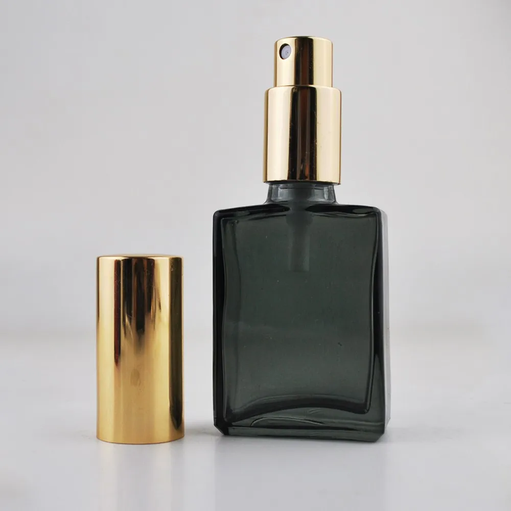 Factory Sale High Quality Atomizer 50ml Glass Black Square Perfume ...