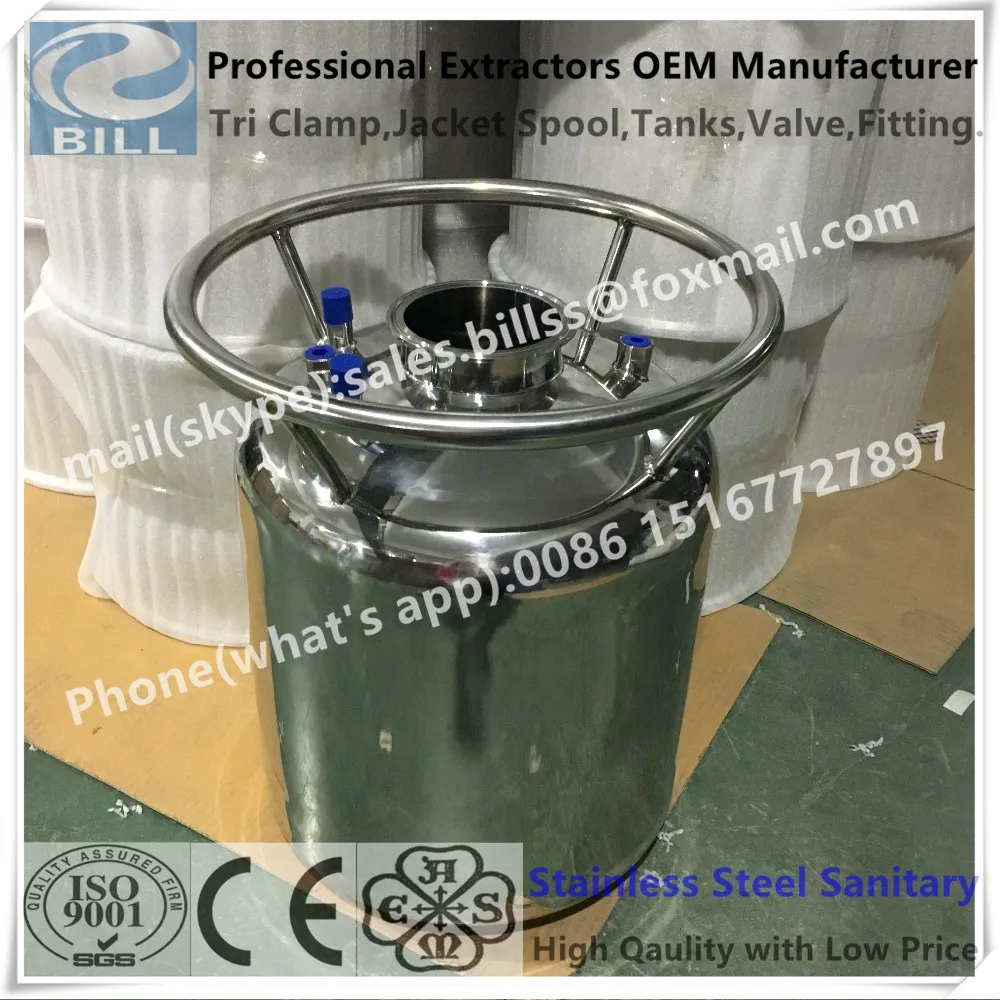 200lbs Jacketed Solvent Tank With Sight Glasses Use For Ethanol ...