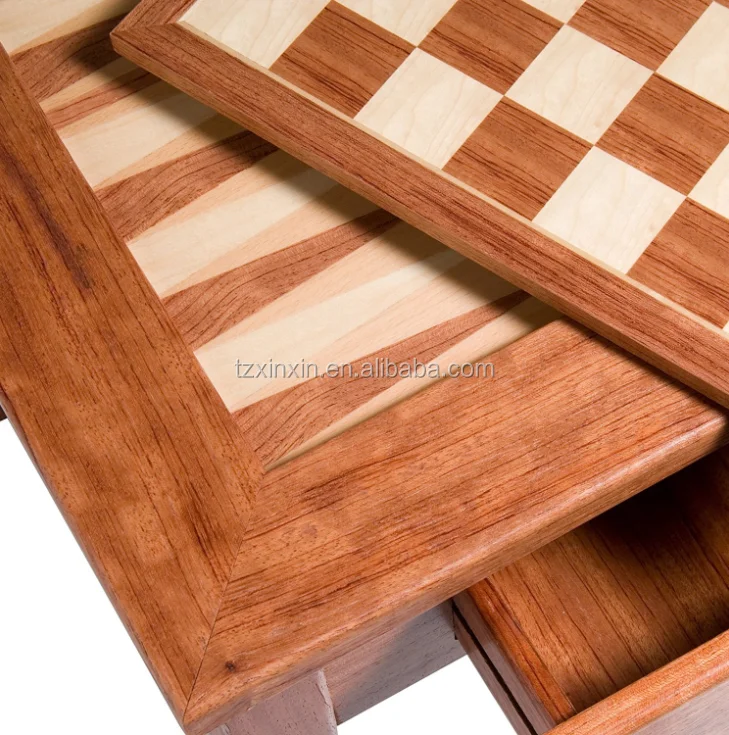 3 In 1 Chess Table Inlaid Wooden Backgammon Chess Checker Table - Buy 3 ...