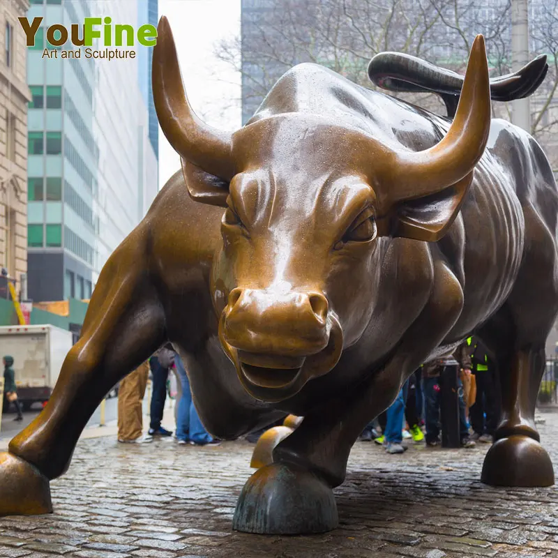 Famous Metal Bronze Wall Street Bull Statue - Buy Wall Street Bull ...