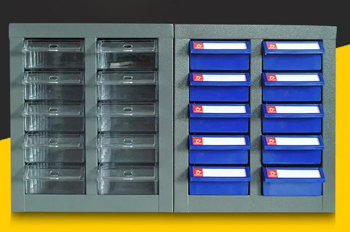 Metal Spare Parts Cabinet Tool Storage Cabinet Plastic Adjustable 10 ...