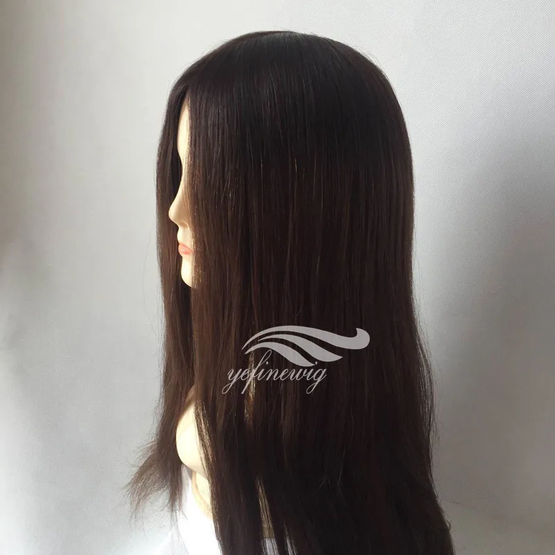 Injected Human Hair Silicone Base Alopecia Wigs by Yefine