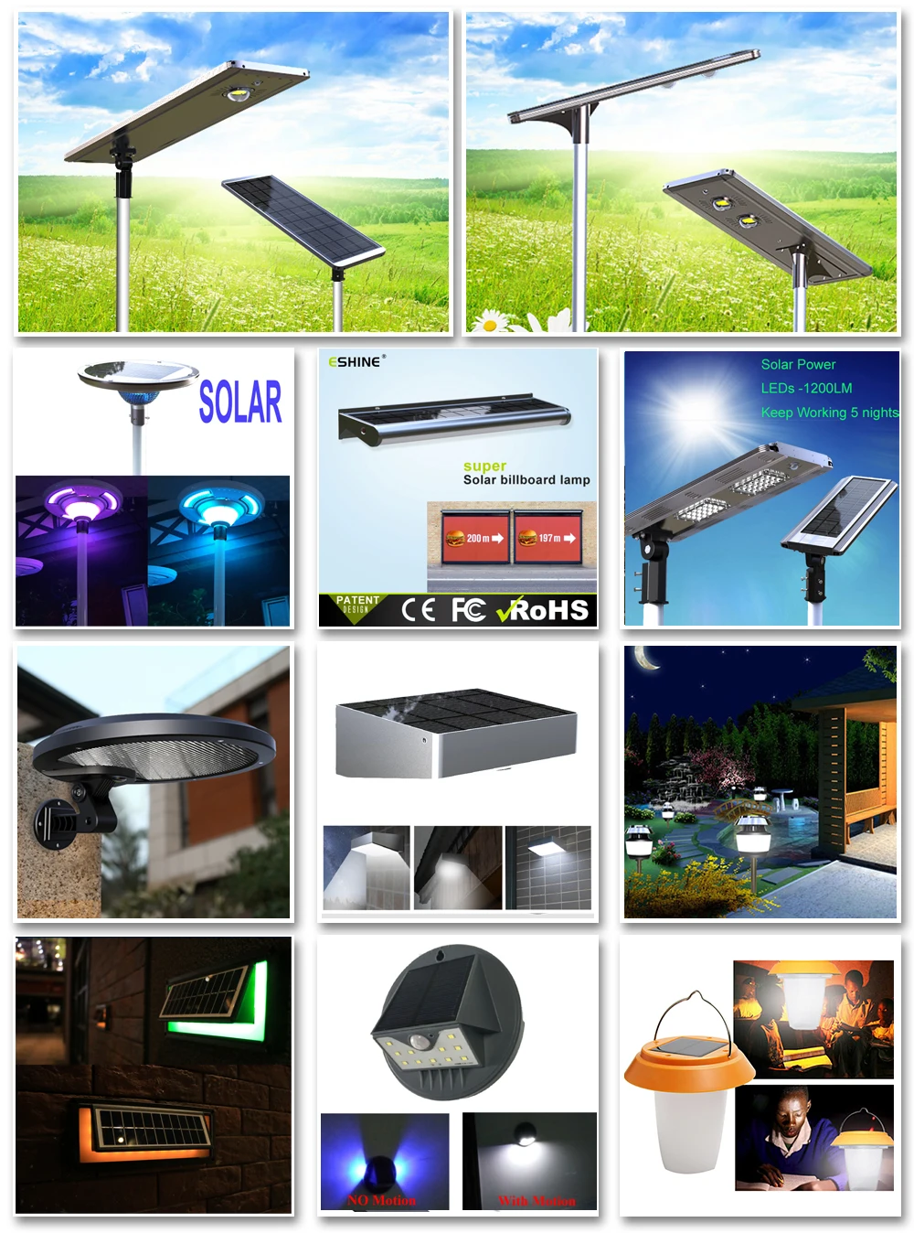 2018 Hot Selling Patented Led Solar Lights 30cm 60cm 120cm Solar Wall ...