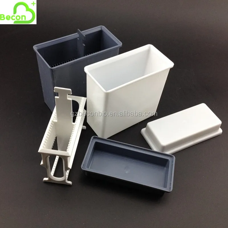 24 Microscope Slide Staining Dish With Rack Plastic Staining Jar - Buy ...