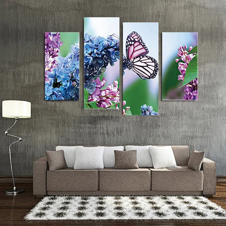 5 Pieces Diamond Cross Stitch Full Diamond Painting 5d Diy Canvas ...