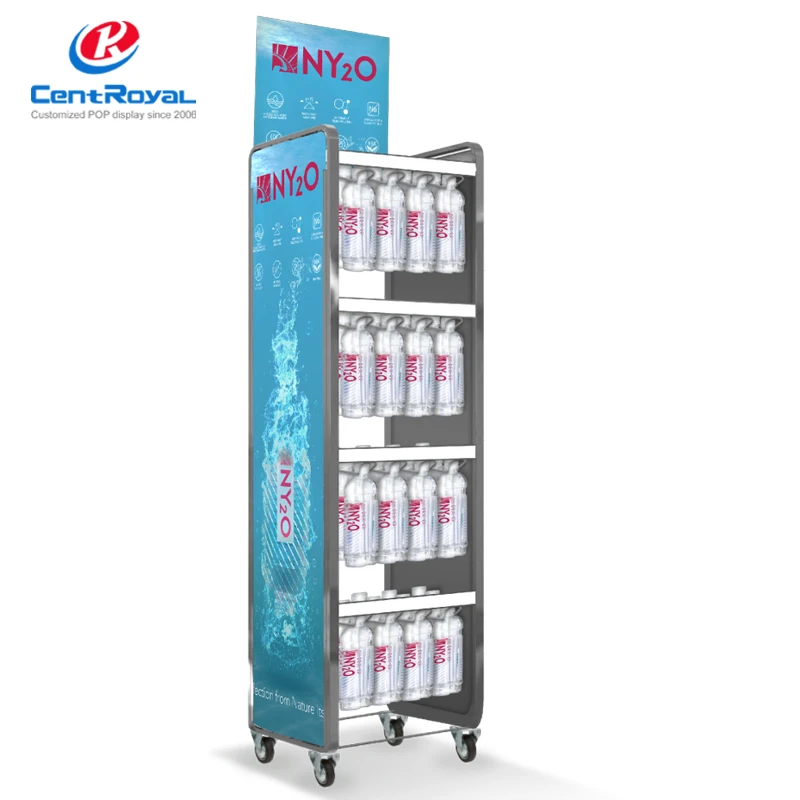 Modern Design Supermarket Metal Water Bottle Display Stands - Buy Water ...