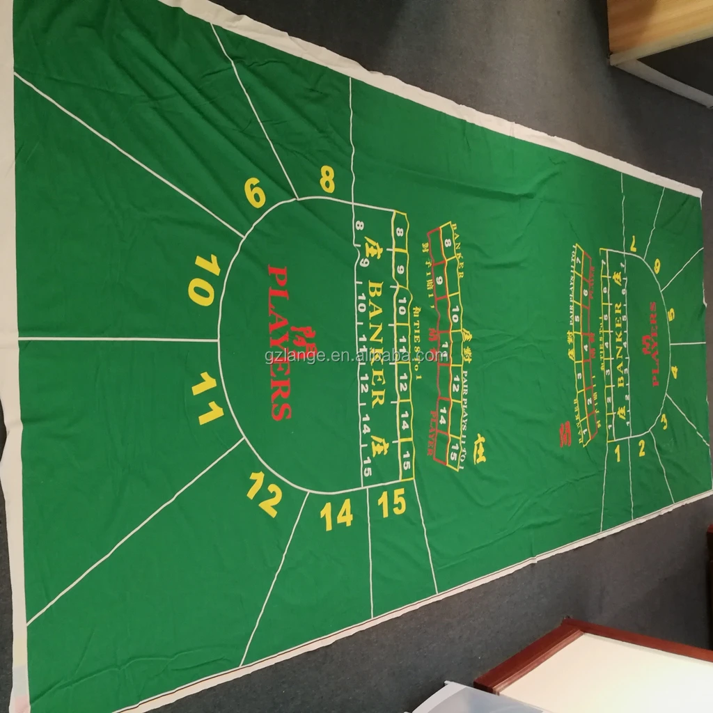14 Players Casino Baccarat Poker Table Top Cloth Gaming Table Cloth ...