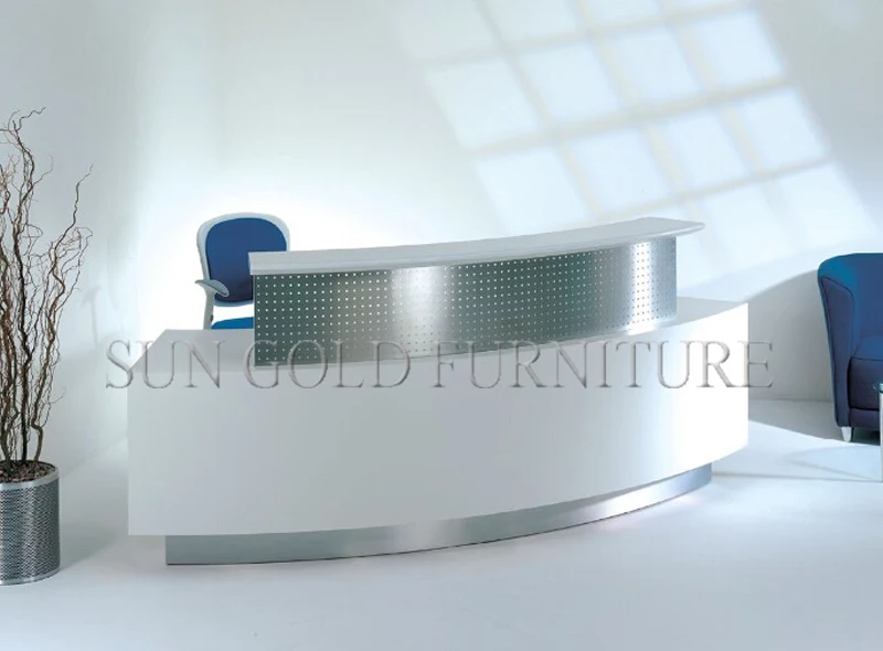 Popular Simple Design Orange and White Small Salon Reception Desk ...