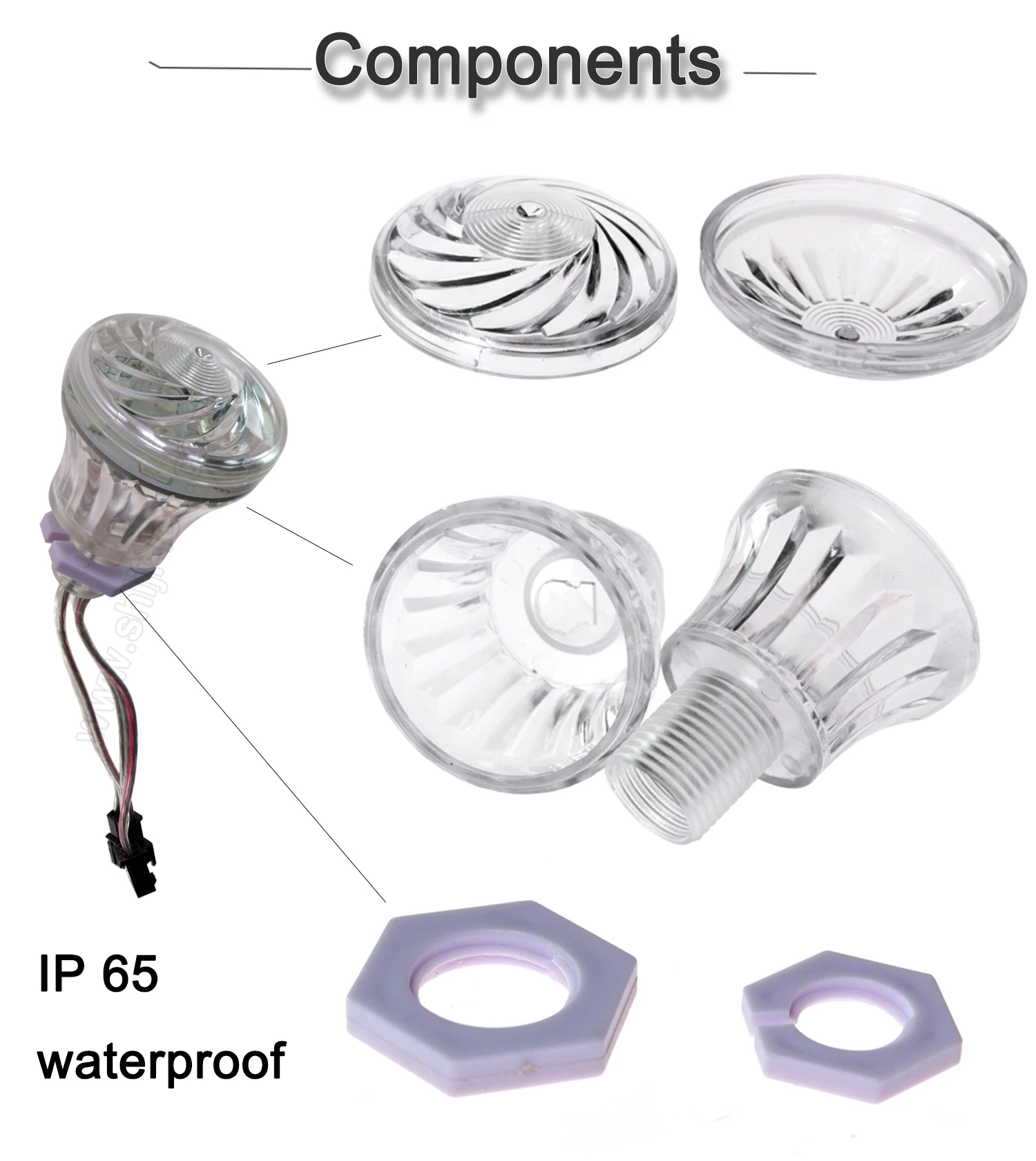 45mm Waterproof RGB LED Pixel Modules - Programmable Lights