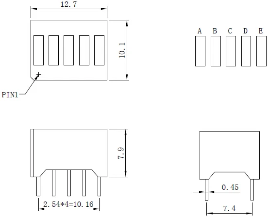 5 Segment Red Led bar Graph Display for Battery Indicators| Alibaba.com