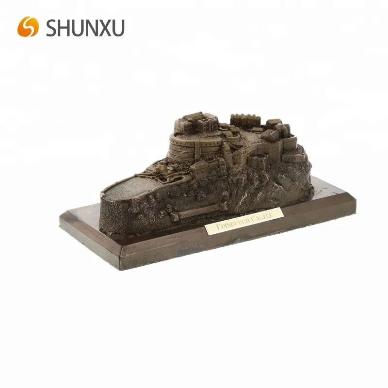 Edinburgh Castle Bronzed Model Miniature Souvenir Buildings