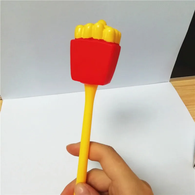 Custom 3d Eyes Popper French Fries Fast Food Pvc Ballpoint Pens - Buy ...