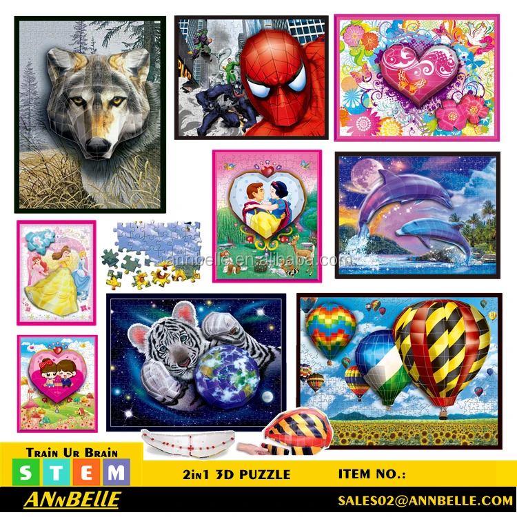 Diy Creative 3d Animal Puzzle Toy 3d Wolf Puzzle 3d Puzzle Wolf - Buy ...