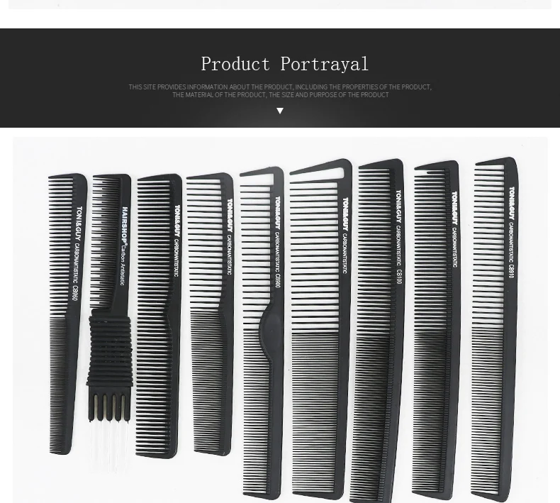 Masterlee Carbon Fiber Comb - Smooth & Stylish Hair Treatment
