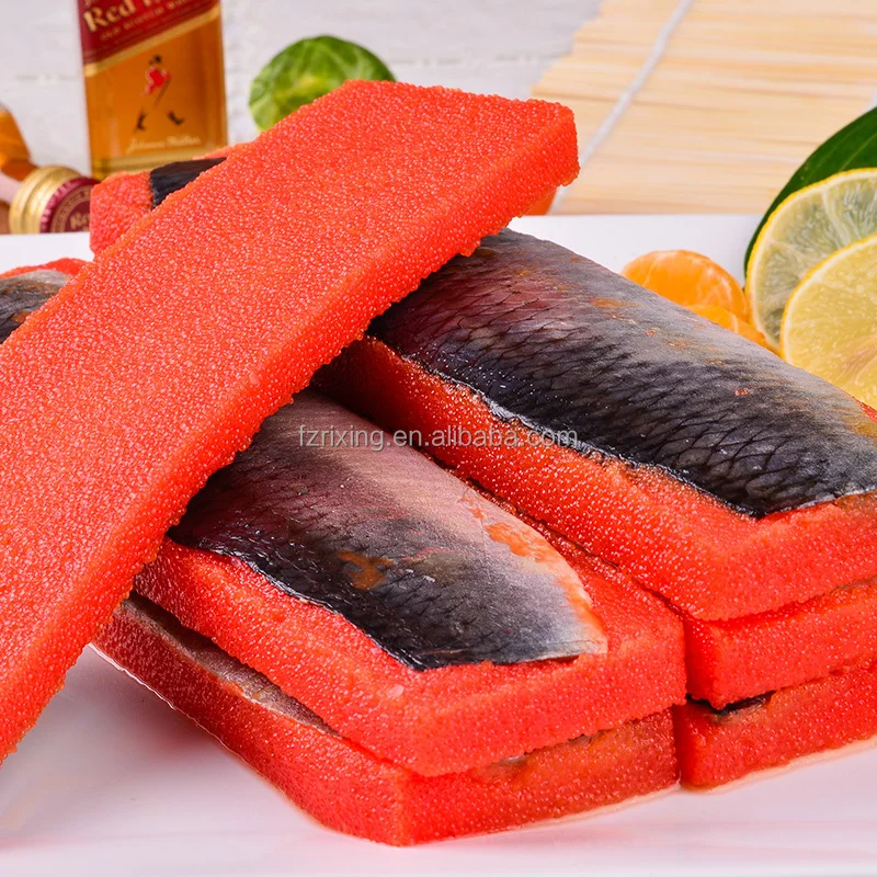 Frozen Fish Roe In Herring Meat(red)rare Dace - Buy Seasoned Capelin ...