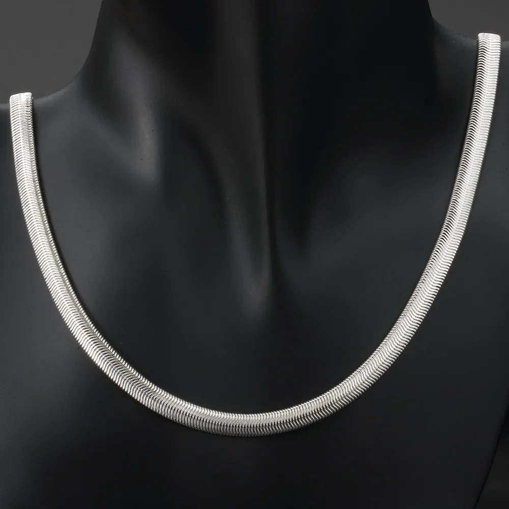 925 Sterling Silver Snake Link Chains 20 Inch Smooth Link Chain,Fashion ...
