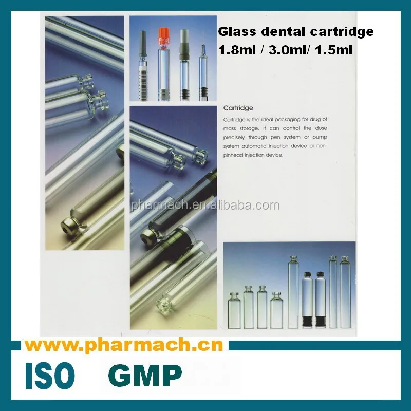 Factory Price Hot Sell 1.8ml,3ml Pharmaceutical Grade Glass Dental ...