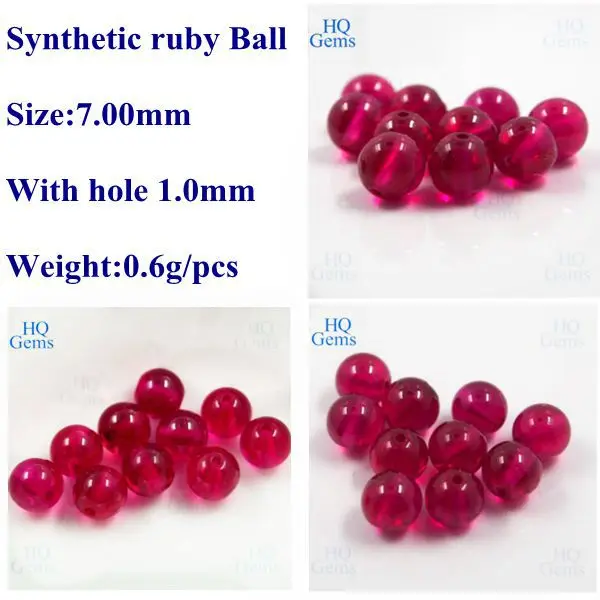 Red Corundum Ball Cabochon Synthetic Ruby Beads - Buy Ruby Beads,Ball ...