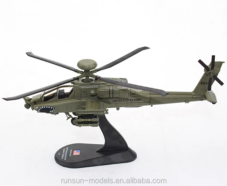1:72 Scale United States Boeing Ah-64d Apache Longbow 2003 Die Cast Toy ...