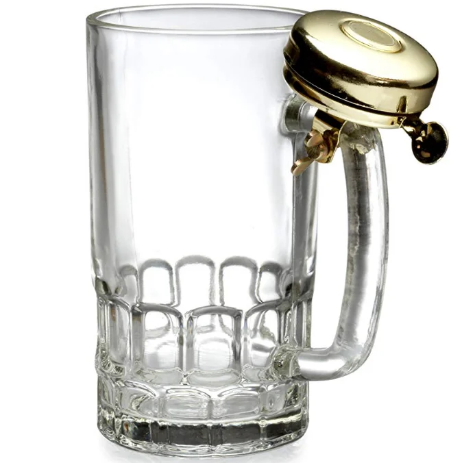 Custom Novelty Bicycle Bell /drink A Beer With Bells/beer Mug Bell ...