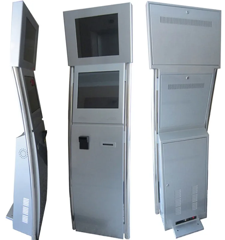 Dual Screen Free Standing Payment Kiosk Service Equipment For Efficient ...