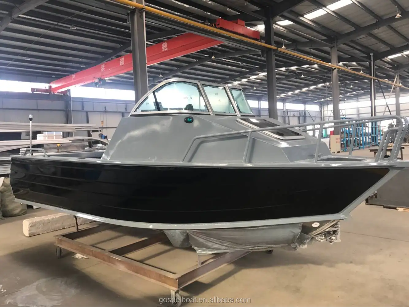 17FT Speed Aluminum Cuddy Cabin Fishing Boat with Outboard Engine