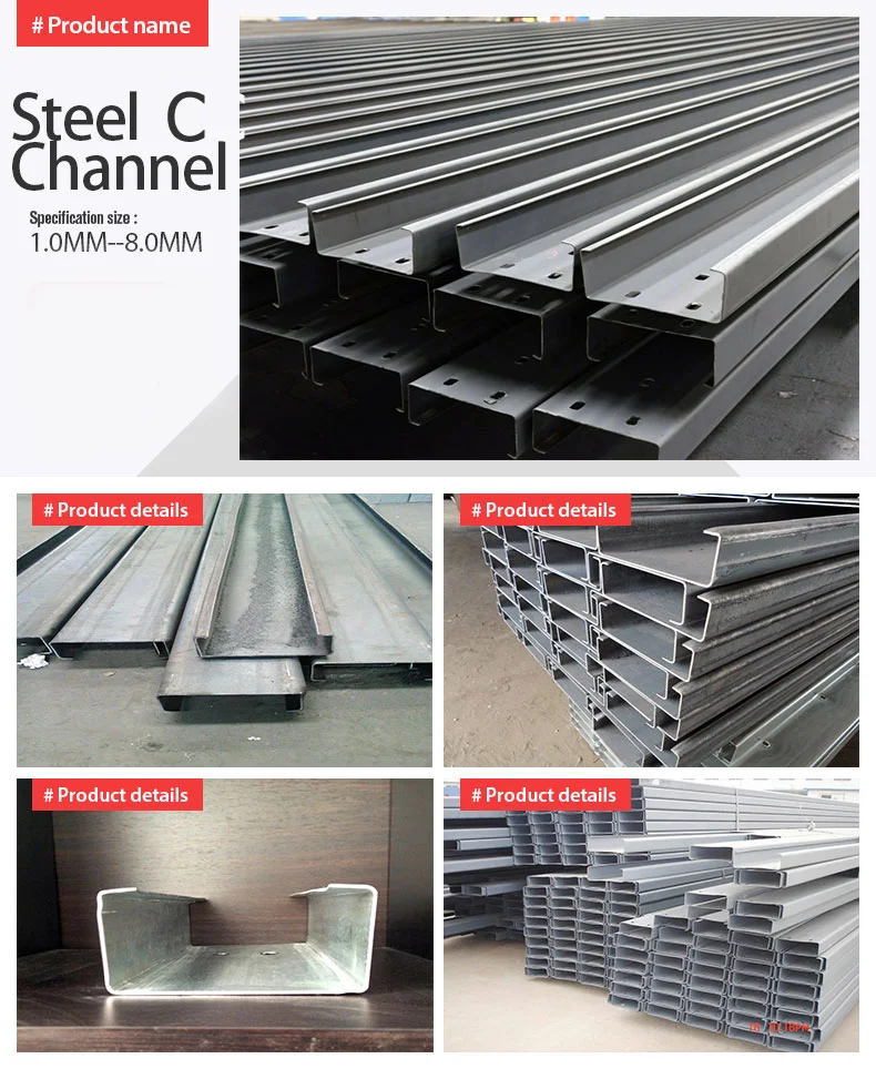 Slotted Plain Type C Strut Channel Of Steel Material - Buy C Strut ...