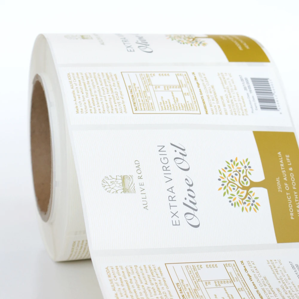 Custom Printed Roll Adhesive Bottle Label, Custom Waterproof Plastic ...