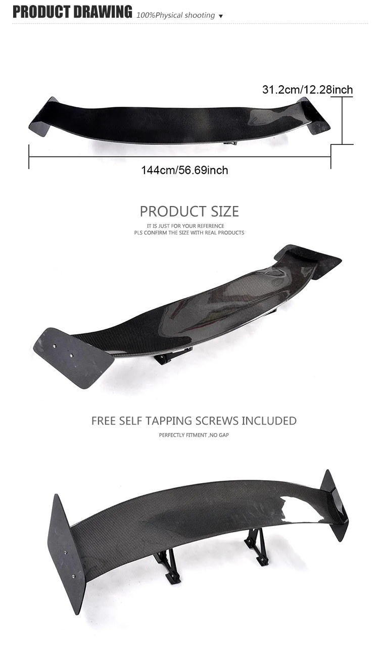 GT86 Golf Carbon Fiber Racing Wing Spoiler for Toyota BRZ