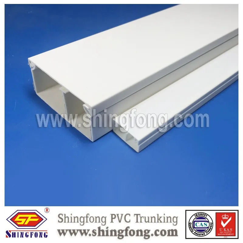 3 Compartments Pvc Cable Trunking With Dividers - Buy Pvc Trunking With ...