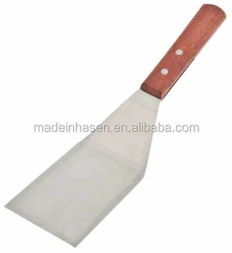 Square End Bbq Spatulas With Wooden Handle,7 1/2-inch - Buy Bbq Spatula ...