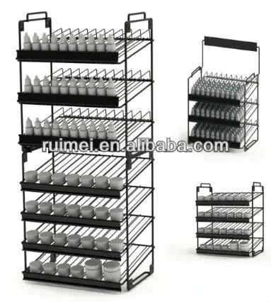 Freestanding Or Stackable Mini Paint Bottle Display Rack Metal Black 1 ...