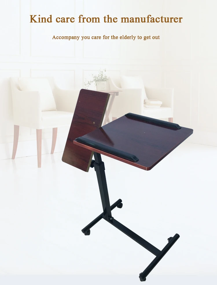 Portable Metal Folding Overbed Table With Drawer - Buy Laptop Table Bed ...