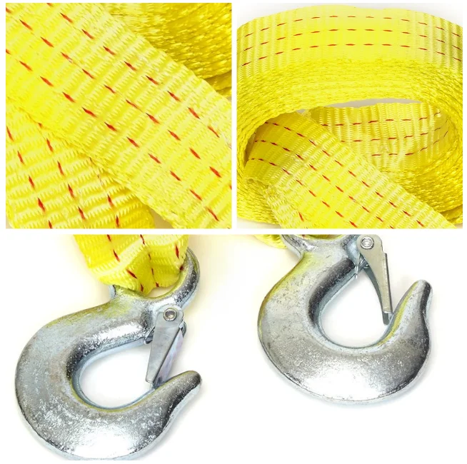 3T Towing - Heavy Duty 3M Custom Car Tow Rope with Hooks