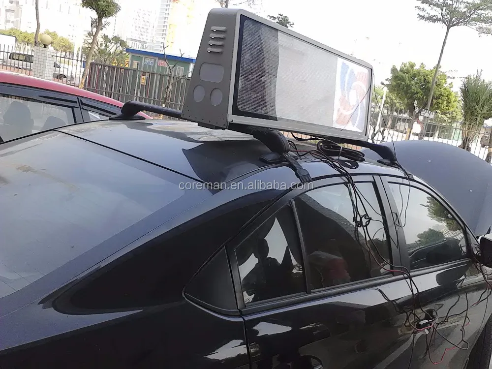Outdoor Double Side Taxi Roof Video Led Display/full Color Car Top Sign ...