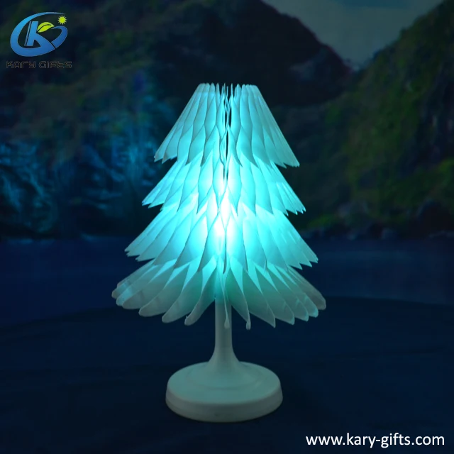 Lighted Plastic LED Christmas Tree - Portable & Festive