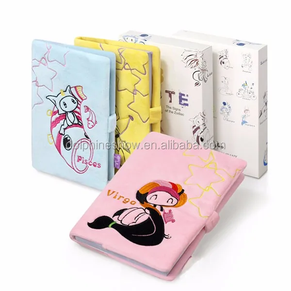 Cartoon Fluffy Custom Children Plush Notebook Plush Diary School ...