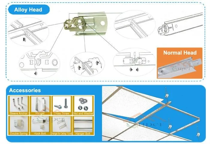 Suspended Ceiling T Grid Profile Steel in Ceiling