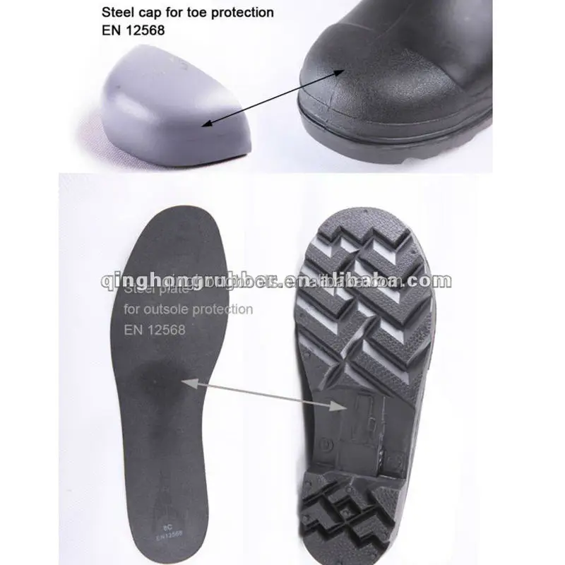 White Upper Rubber Nitrile Sole Oil Resistant Pvc Safety Work Boots