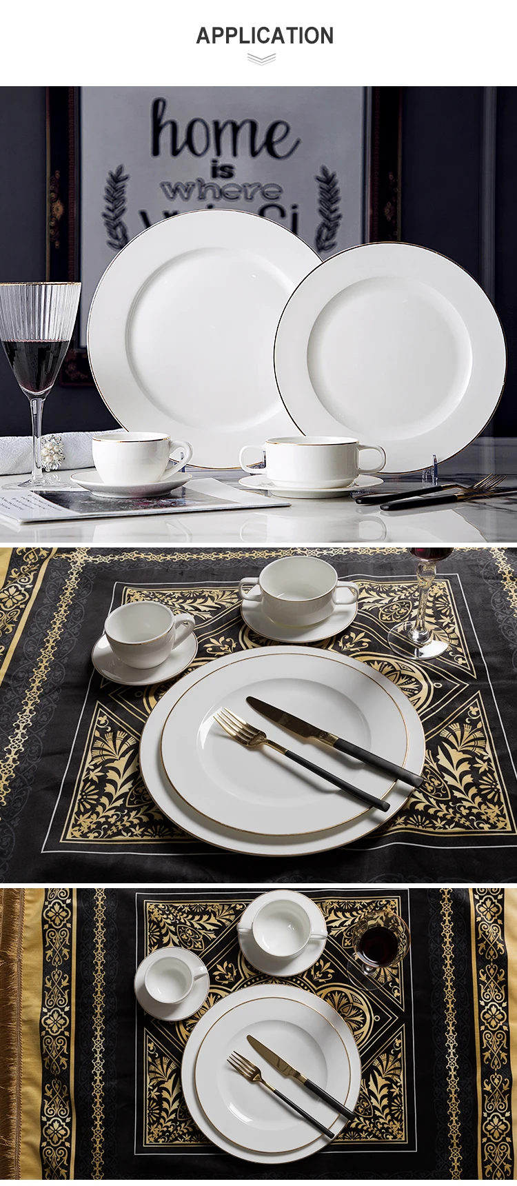 Luxury Hotel Ceramics Tableware Set,Guangzhou Dinner Set,Bone China ...