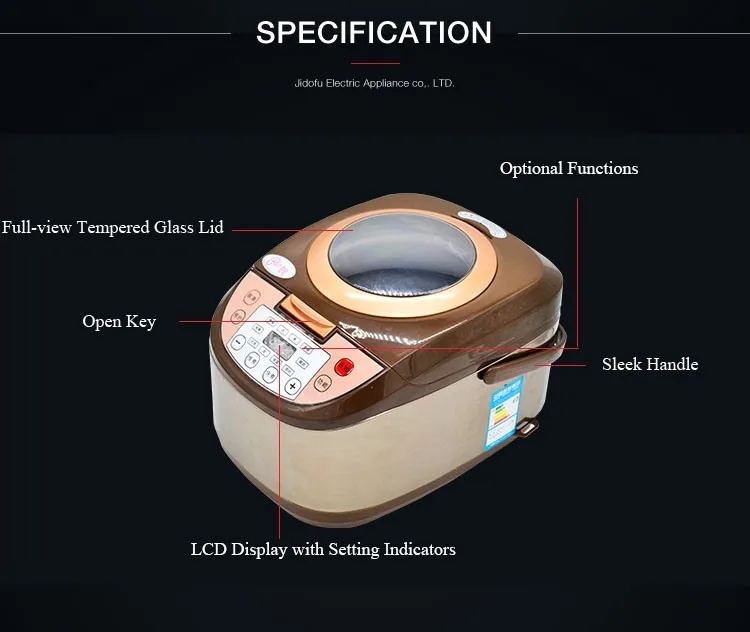 Factory Price Multi Functions Digital Display Micom Rice Cooker With ...