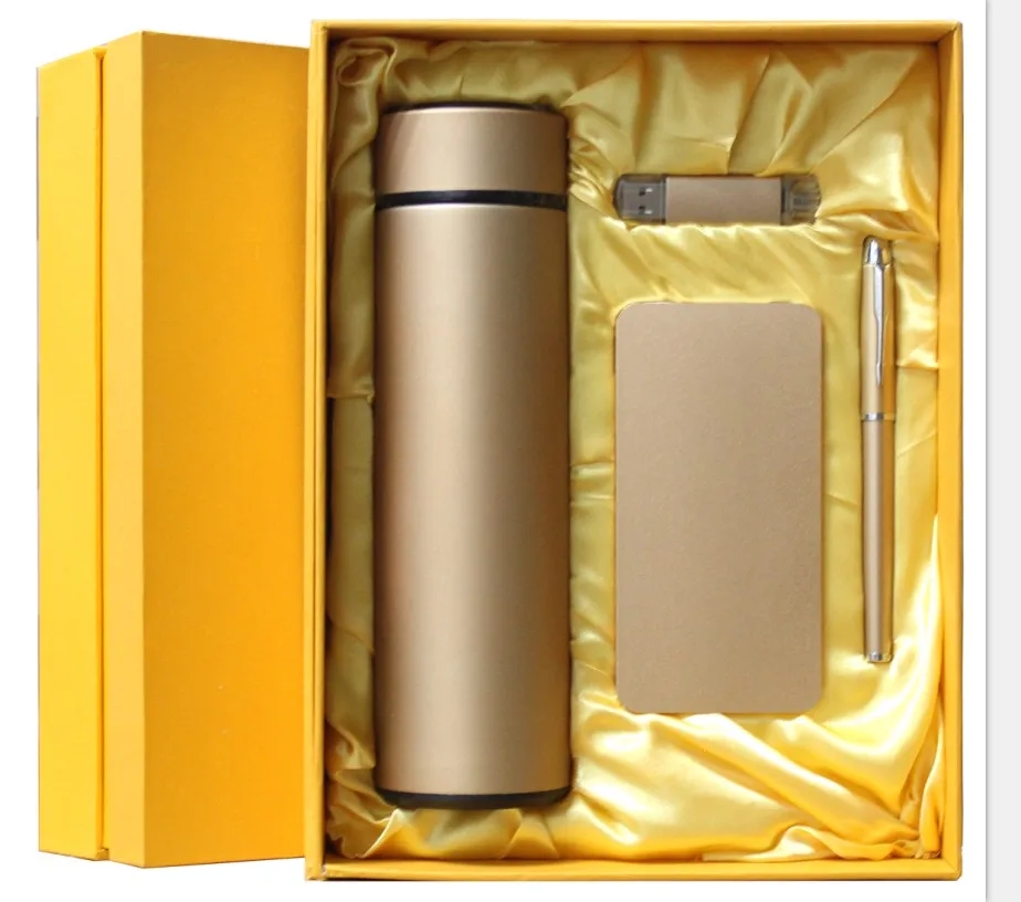 Four Set Pen Usb Thermos Power Bank Gift Set Business Gift Set For Man ...