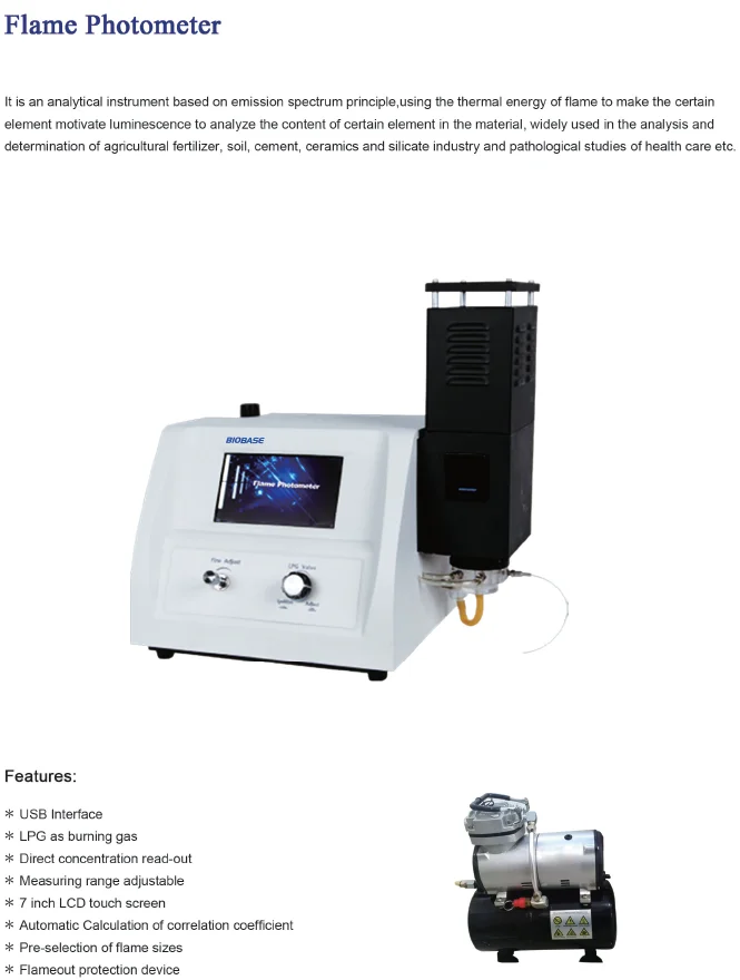 Biobase Flame Photometer With Flameout Protection Device,Flame ...