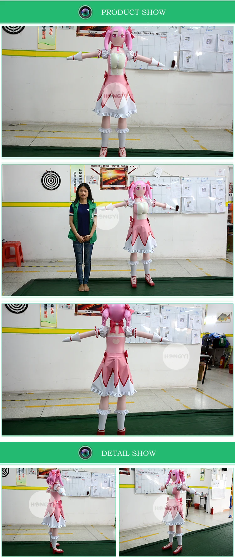 Custom New Design Sexy Pink Cute Cartoon Anime Inflatable Girl