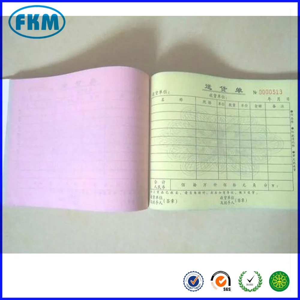 Custom Triplicate Carbonless Invoice Book Sales Receipt Note Docket ...