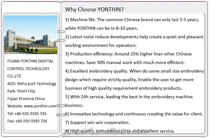 Yonthin Best 12 Head Flat Computerized Embroidery Machine With Sequin ...
