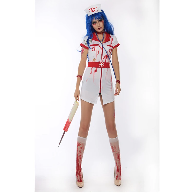 Sexy Women Bloody Costume,Ladies Cheap Costume,Nurse Uniform Costume ...