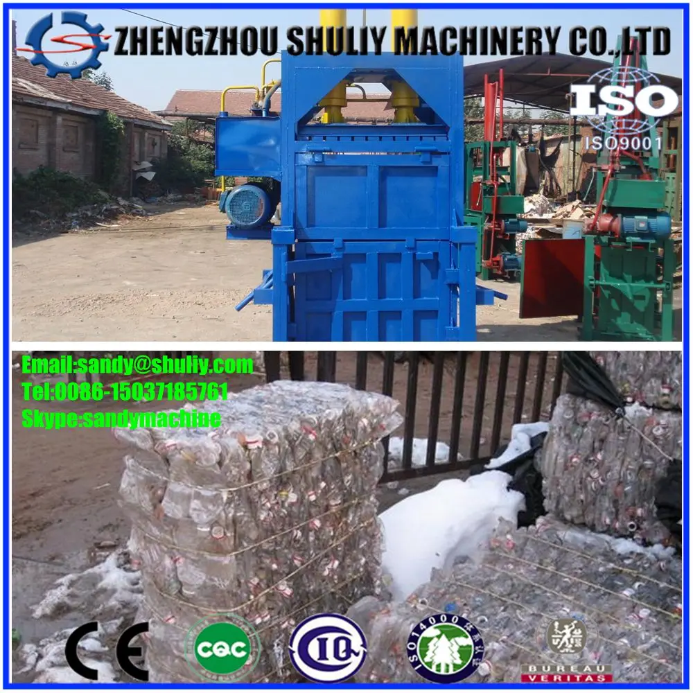 Hydraulic Plastic Bag Sack And Bale Press Machine Clothes Waste Baling ...