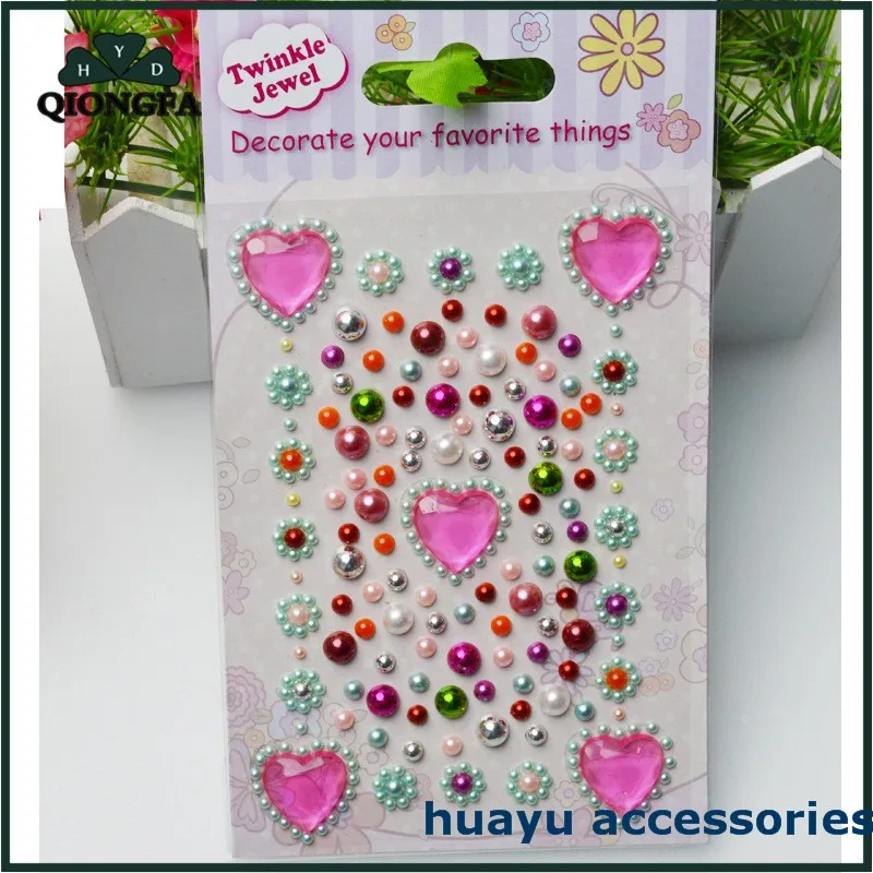 Self-adhesive Rhinestones Stickers Assorted Craft Jewels Multicolor ...